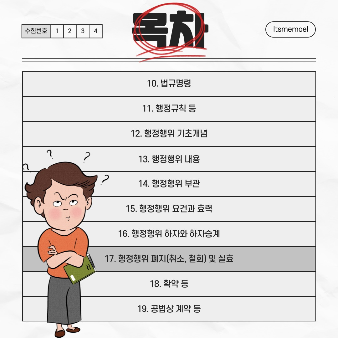 2025 행정작용법 행정행위의 폐지취소 철회 및 실효17