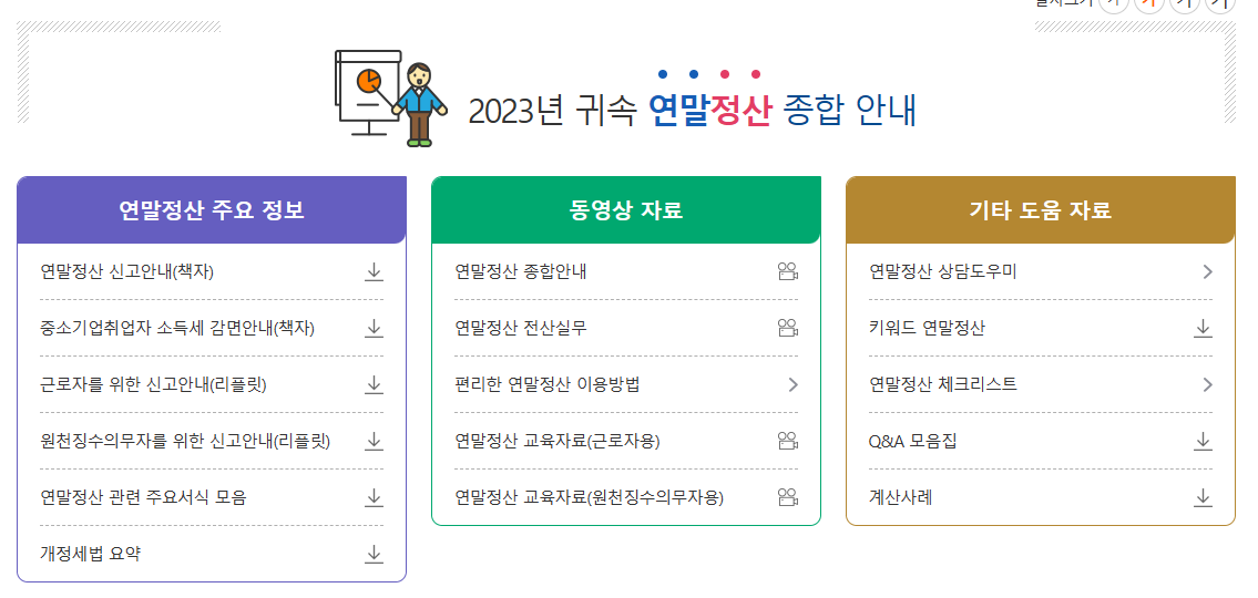 국세청에서 안내하는 연말정산 절세 Tip
