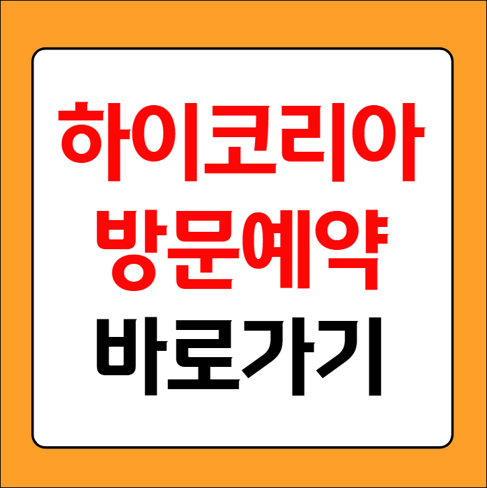 하이코리아 방문예약바로가기(https://www.hikorea.go.kr/)