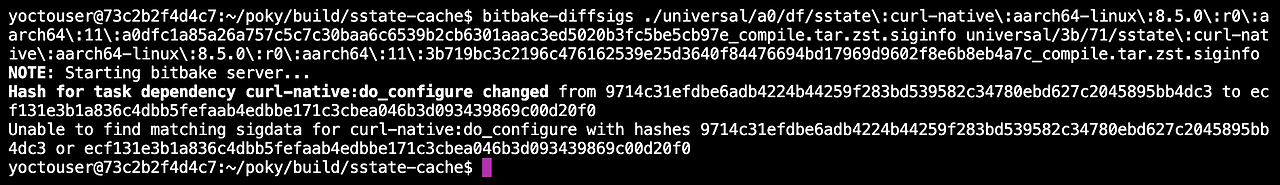 Debugging Yocto Shared State Cache
