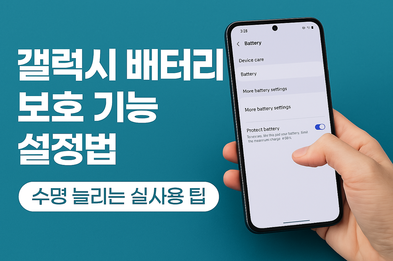 갤럭시 배터리 보호 기능 설정법 수명 늘리는 실사용 팁