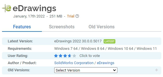 eDrawings 무료 다운로드