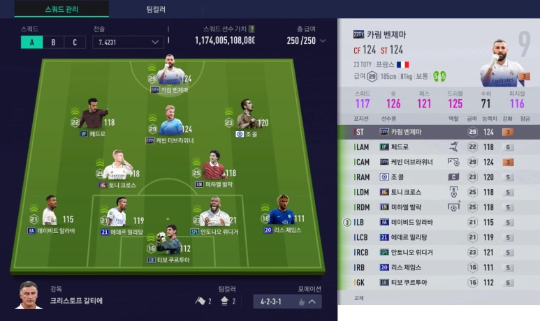 [FC온라인] 515 팀 추천 (첼시, 레알마드리드, 뮌헨, 레버쿠젠)