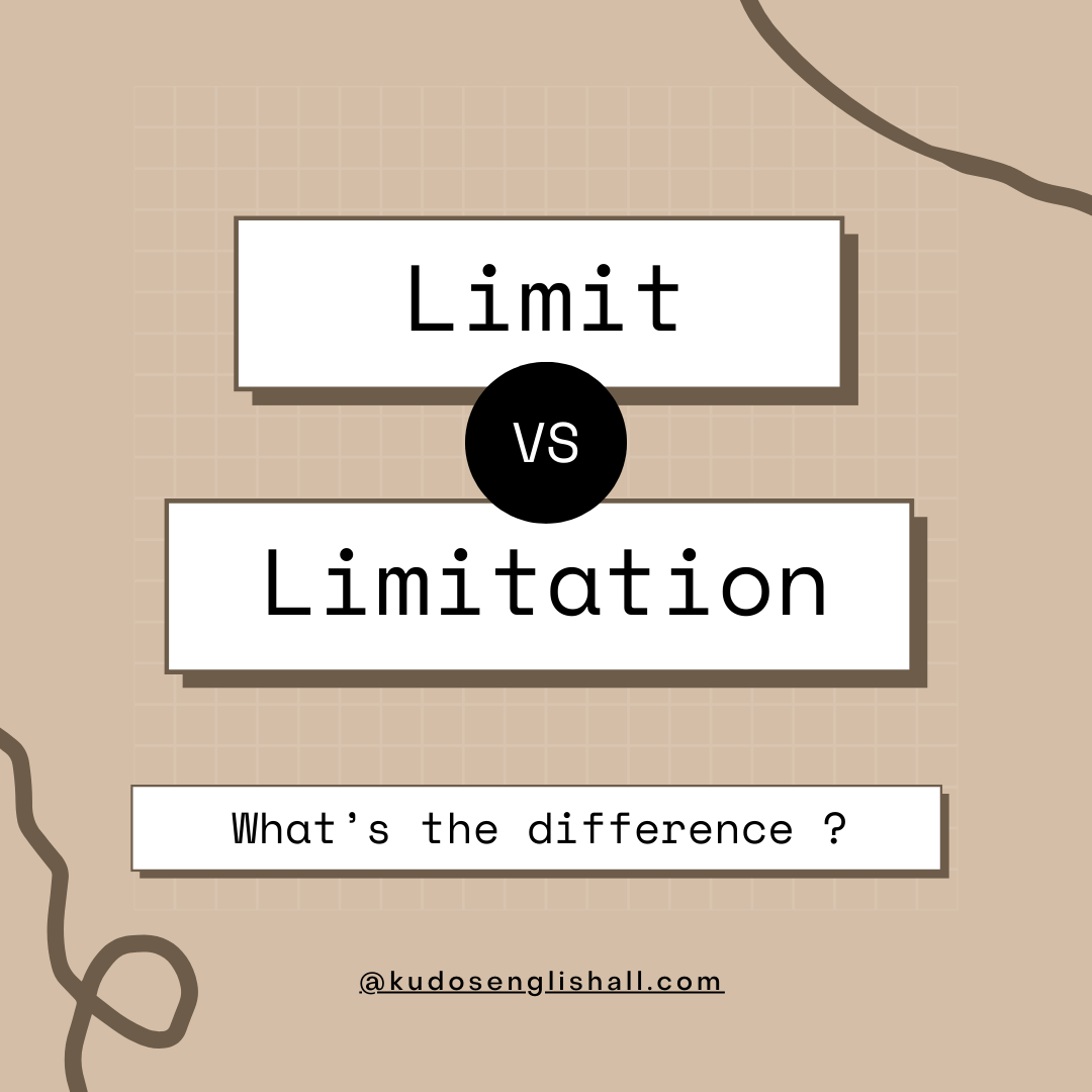 Limit와 Limitation의 차이점 완벽 이해하기