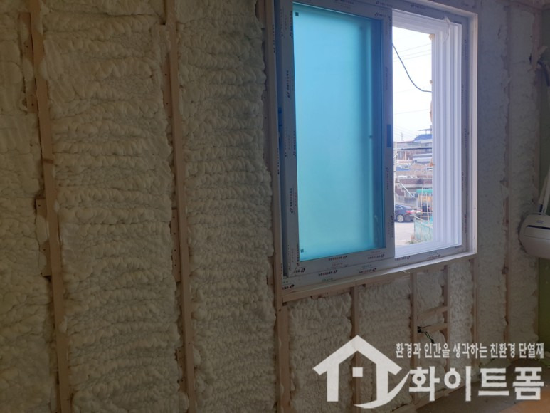 전라북도 주택 리모델링 친환경 단열재 화이트폼수성연질폼 수성연질우레탄폼시공 완료 했습니다