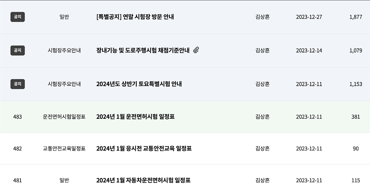 부산북부운전면허시험장 도로주행 코스 지도 동영상 시험일정 위치 전화번호