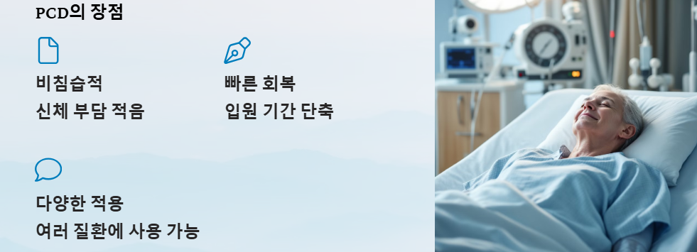 PCD 의학용어 정의 시술방법과 장점 시술시 주의사항!