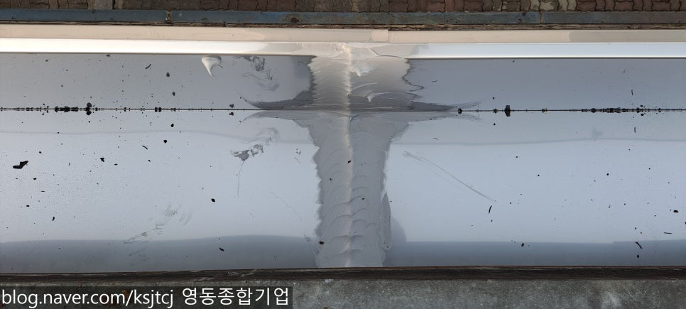 공장 지붕 누수 빗물받이 제작 교체 판넬 강판 실리콘 코킹 보수 공사