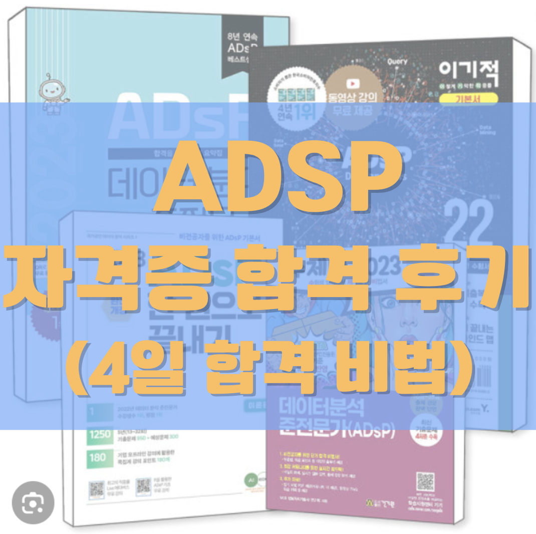 Adsp 자격증 합격 후기 기출문제 다운 공부 방법