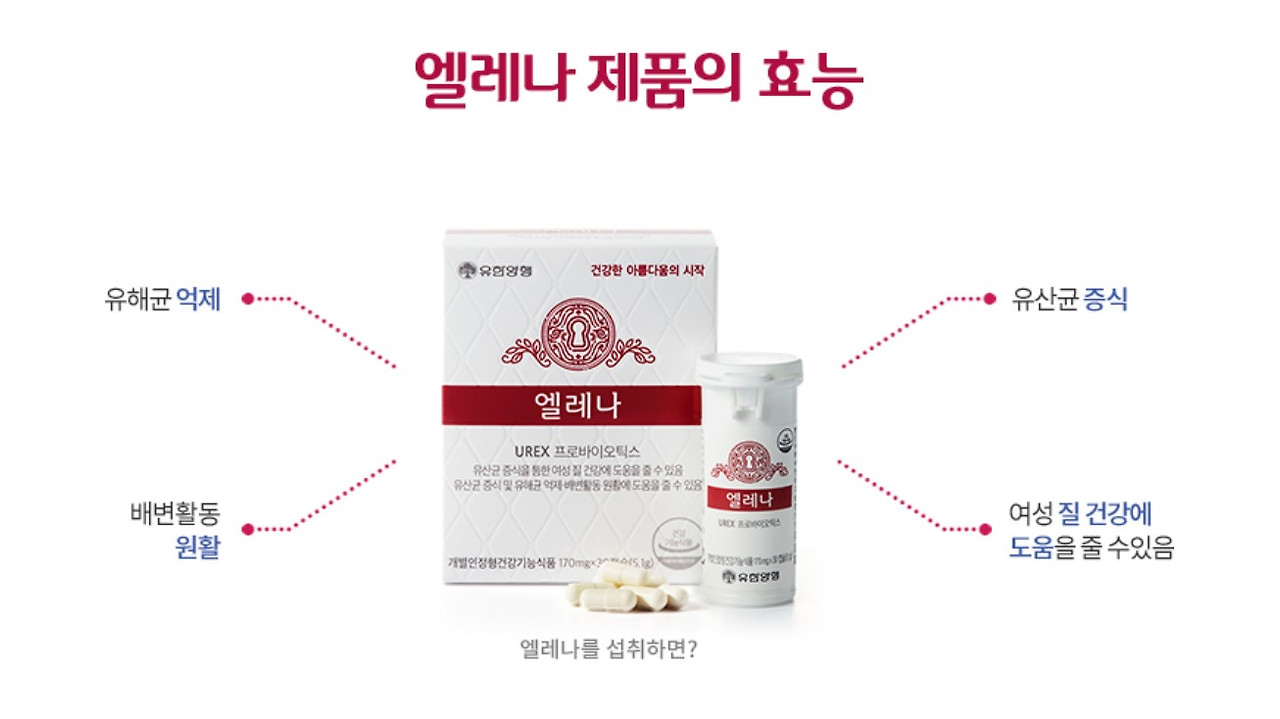 엘레나 질유산균 효능 부작용 유산균 Urex 프로바이오틱스 총정리