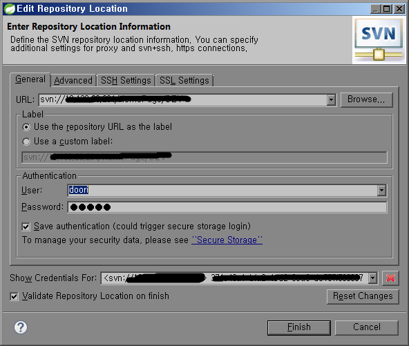 [Eclipse][Subversion] 이클립스 SVN 계정변경, 계정정보 삭제/리셋