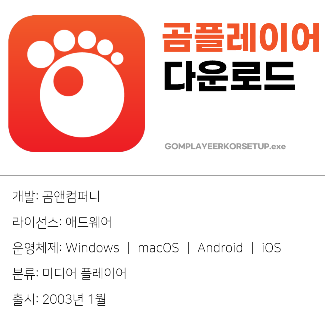 곰플레이어 무료 다운로드 및 설치 방법
