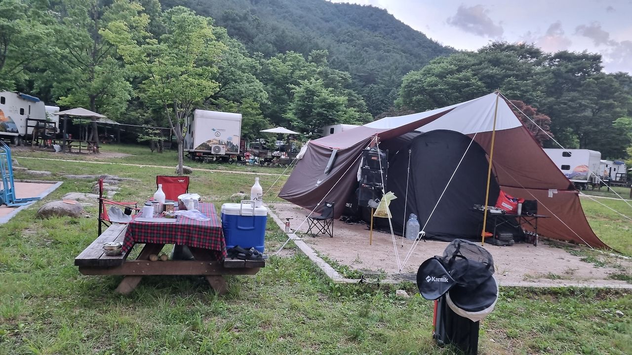 설악산 설악동 캠핑장 야영장 배치도 A영지 국립공원야영장예약 정보