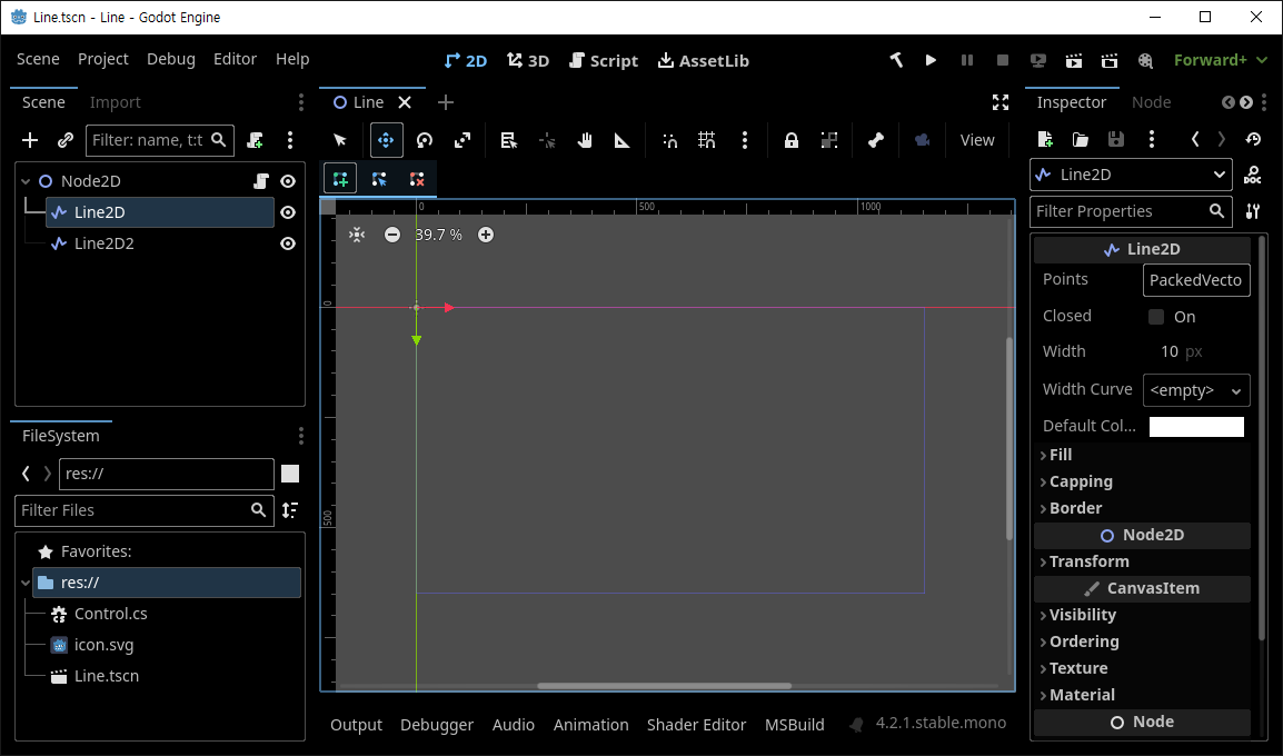 Software Engineer :: [Godot] Line2D 선 그리기