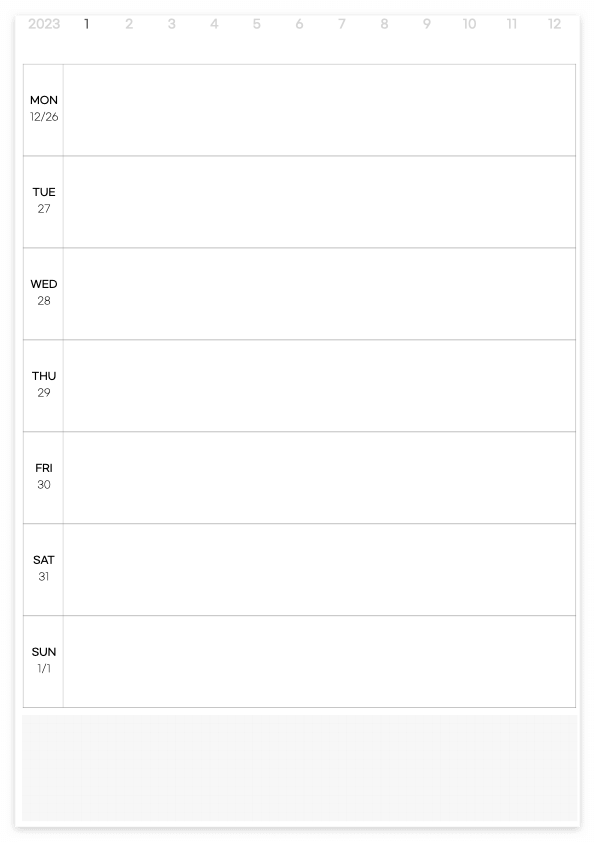 2023년 굿노트 세로형 하이퍼링크 다이어리 속지 Goodnotes Diary Free Template