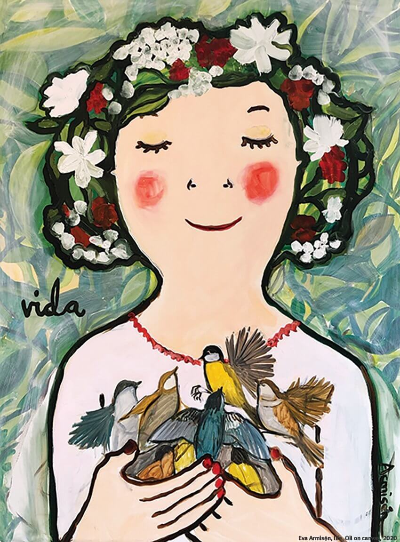 행복을 그리는 화가 에바 알머슨eva Armisen 그림 속 머리카락이 의미하는 바는