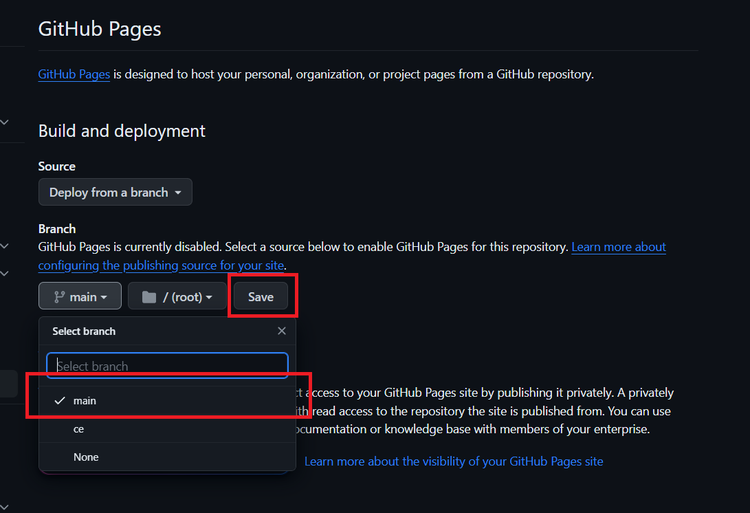 Github Javascript 깃허브 페이지 배포 Nodejs 서버 배포 실패 Private Public 리포지토리 변경하기