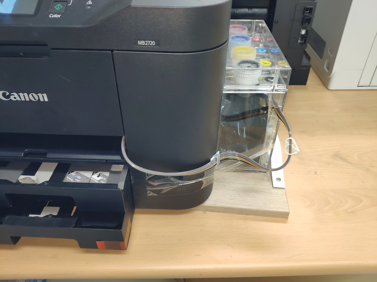 캐논 Mb2720 2120 잉크젯복합기 무한잉크 선정리 호스정리 하는 법