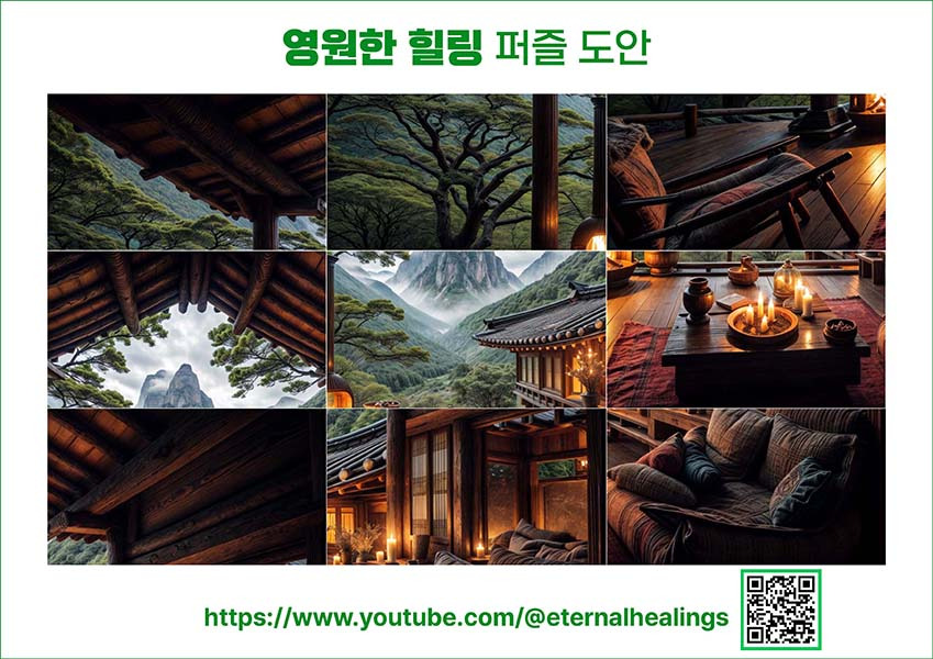 설악산 한옥 퍼즐 게임 도안 색칠공부도안 이미지 그림 프린트 무료다운 어르신 노인 유아 인지프로그램 치매예방