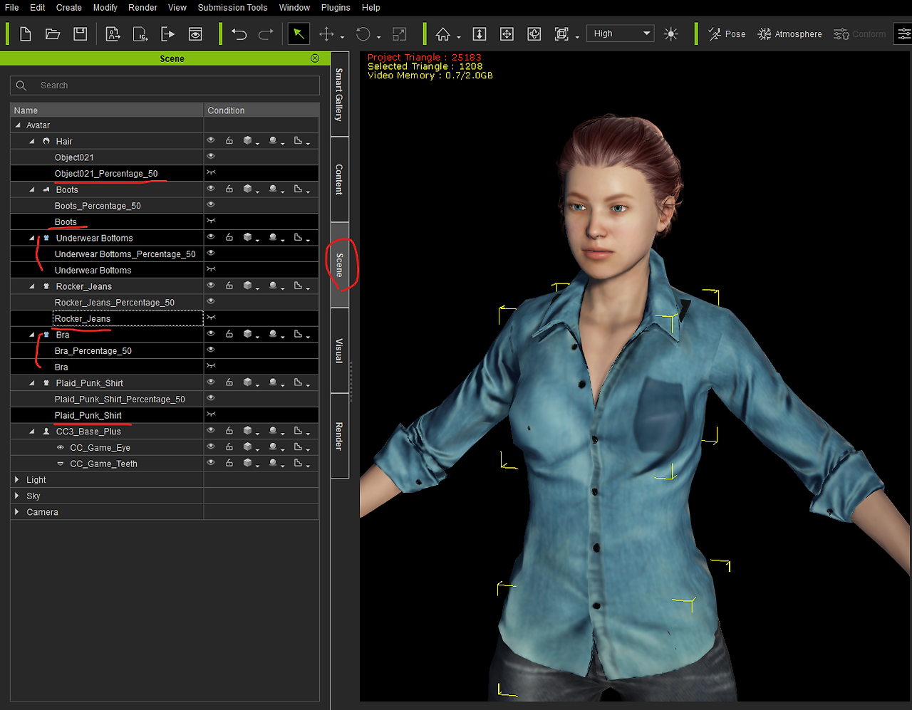 캐릭터 크리에이터 3 강좌 - 캐릭터 최적화 실습 - Character Creator 3 강좌 - CC 3 강좌