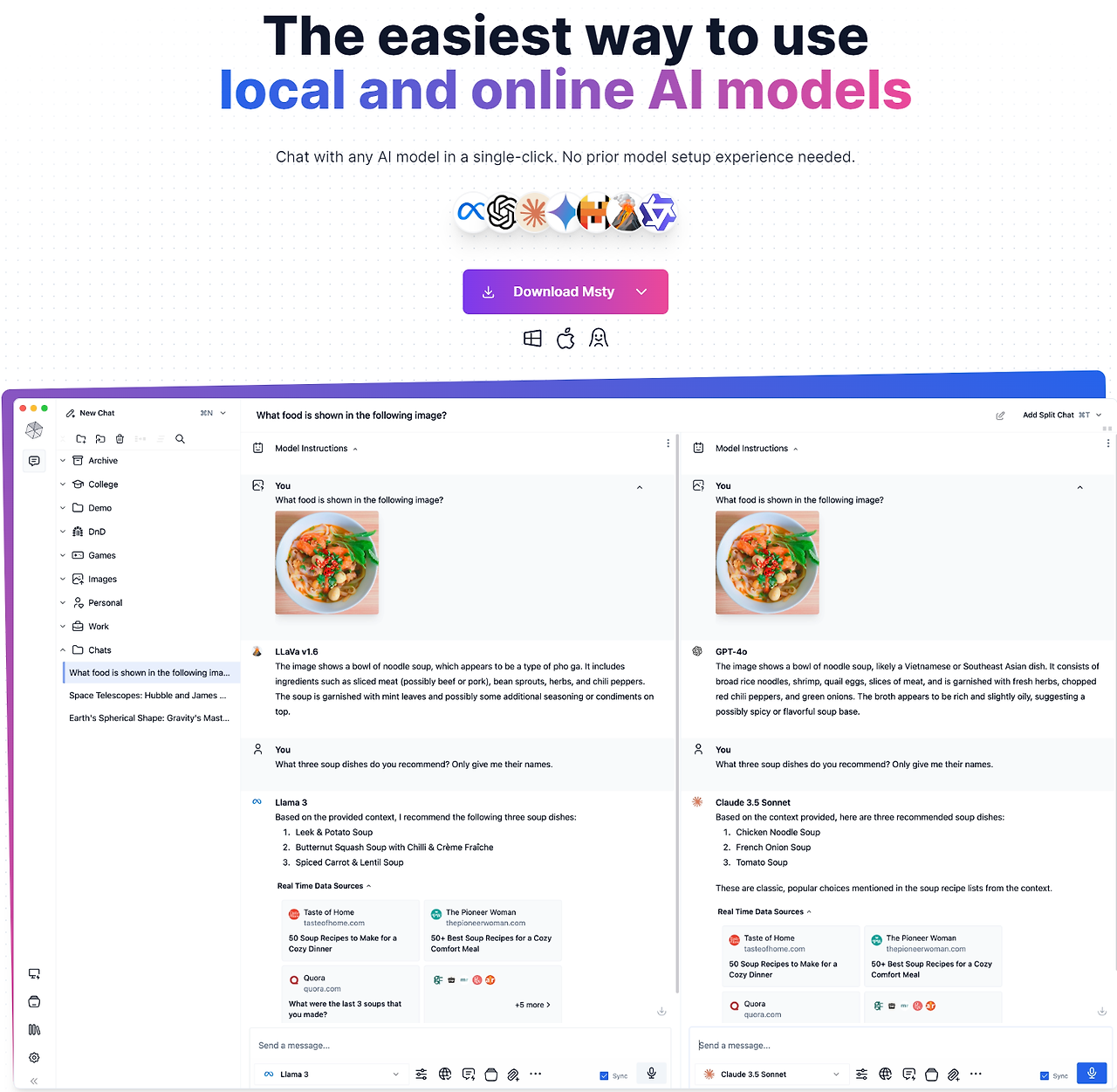 생성형 AI 플랫폼 소개 - Ollama, GPT4All, LM Studio, Msty