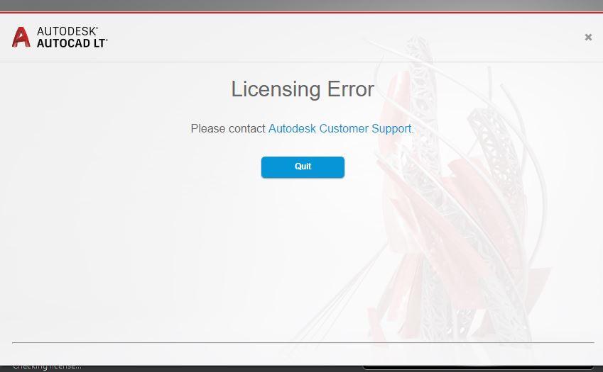 Autodesk 소프트웨어를 시작할 때 라이센스 오류 Autodesk 고객 지원에 문의하십시오라는 메시지가 표시될때 해결방법