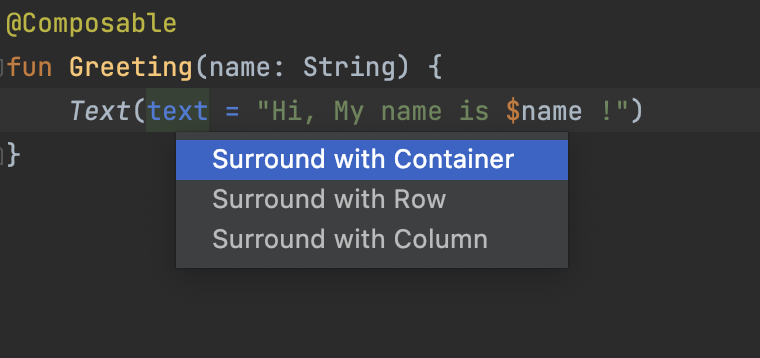Empty Compose Activity 템플릿 사용하기