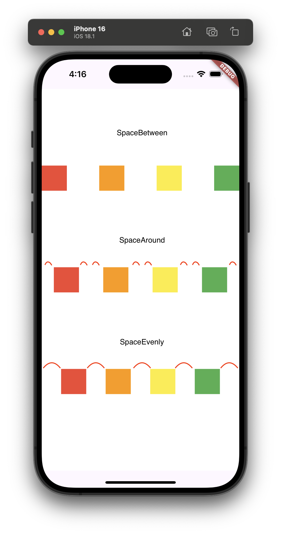 [Flutter] Row & Column 기본 익히기 MainAxisAlignment, CrossAxisAlignment 옵션들 ...