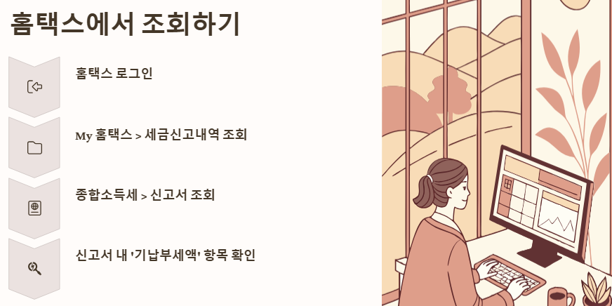 기납부세액이란 홈택스에서 0원·마이너스 확인하는 법