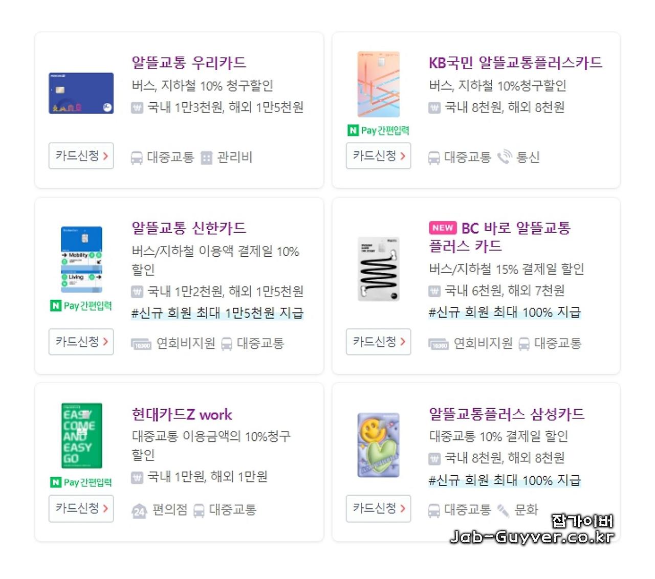 알뜰교통카드 마일리지 적립금 최대 6만원 교통비 절약