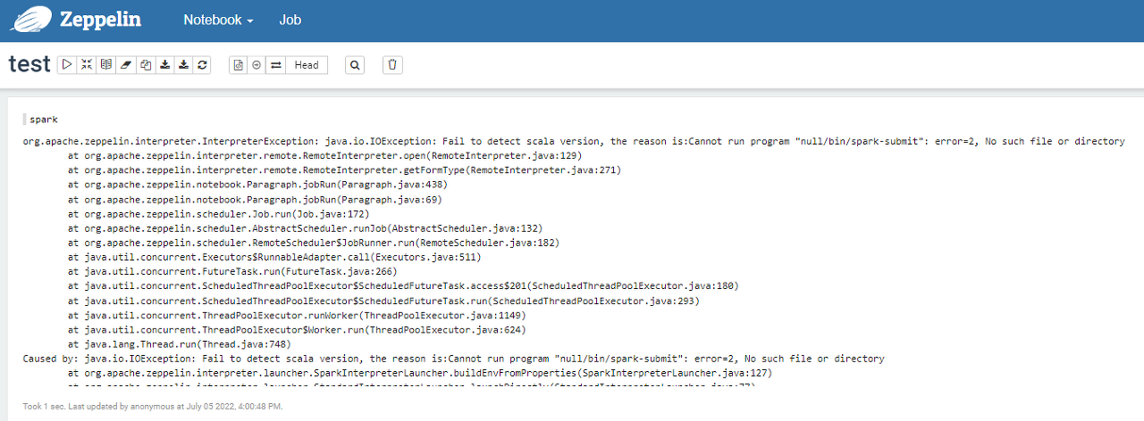 Zeppelin 0.10.1 버전 Docker로 사용하기
