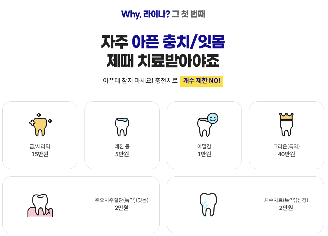 라이나생명 치아보험 보장내용 청구서류 임플란트 충치 보장 알아보기
