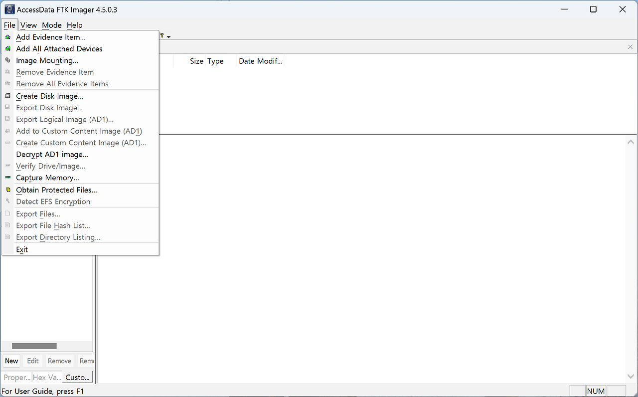 [TOOL] FTK Imager 사용법