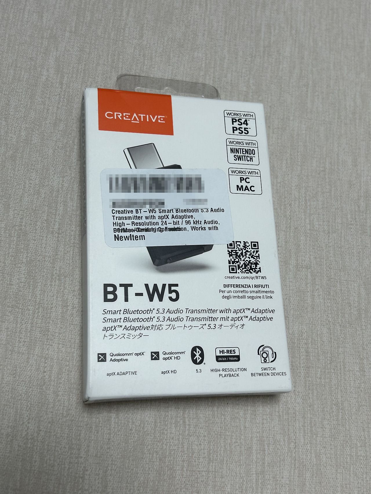 Creative BT-W5 오디오송신기 구매기