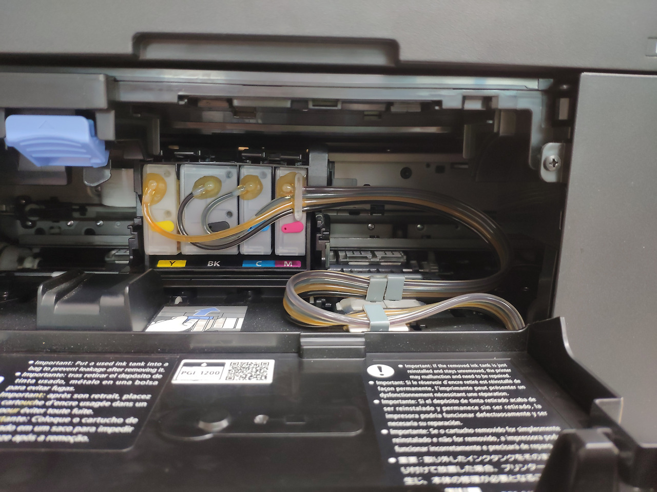 캐논 Mb2720 2120 잉크젯복합기 무한잉크 선정리 호스정리 하는 법