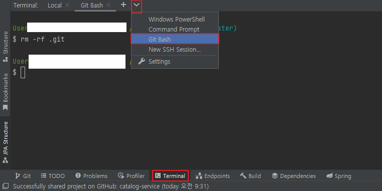 [Github / IntelliJ] IntelliJ에서 Git Repository 연결 끊기 및 삭제하기