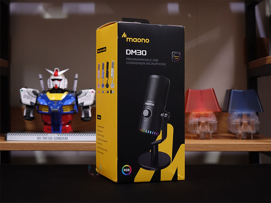 첫 어플 지원의 마오노 RGB 조명 USB 콘덴서 마이크! - MAONO DM30