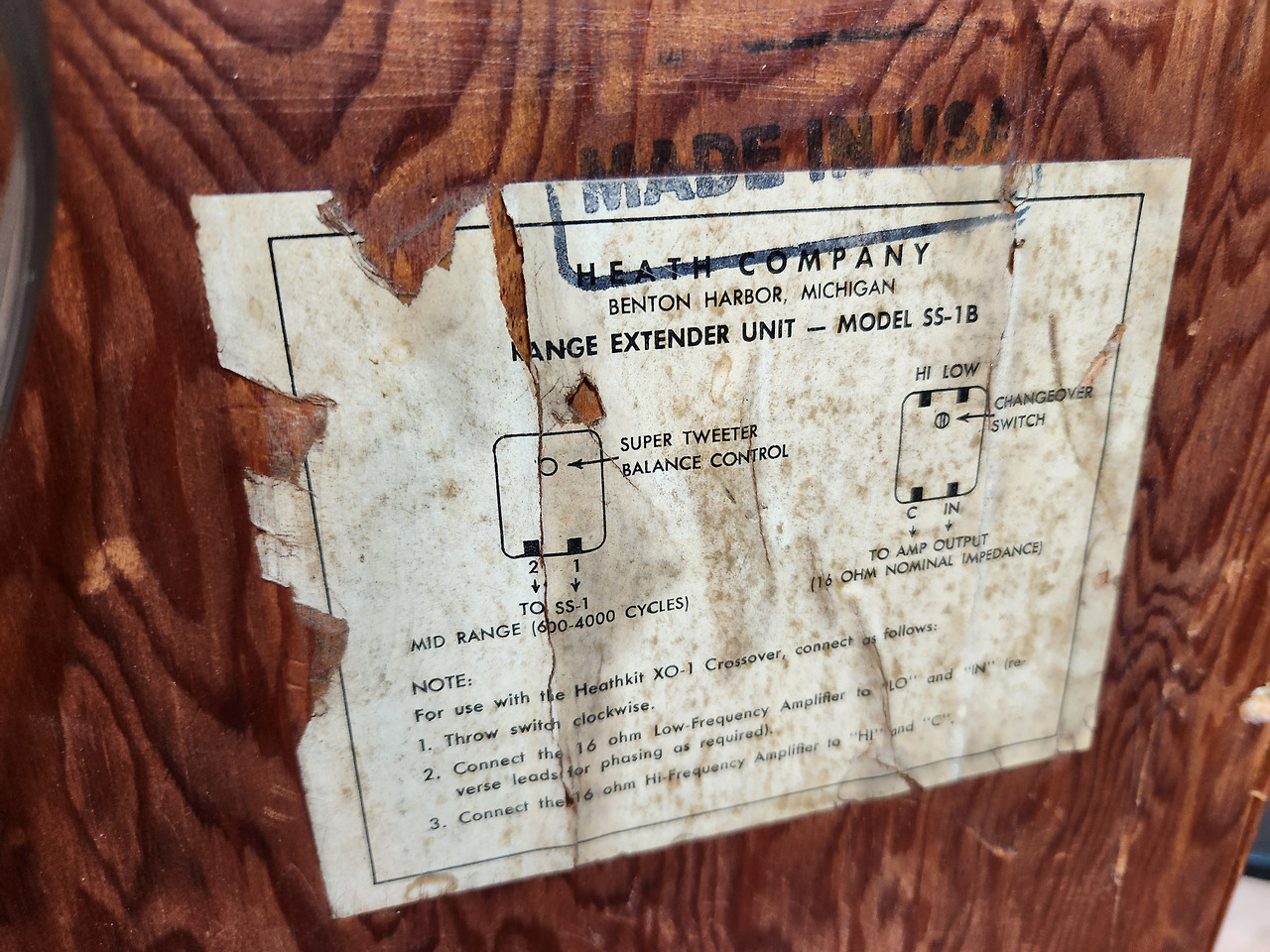 귀한모델 Heathkit Jensen히스킷 젠센 Ss1 과 Ss1 B 분리형 스피커 입니다 A급 Rp302 P15ll 젠센