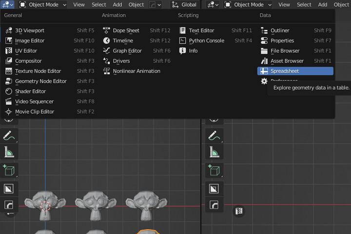 [blender tips] 02. Duplicate Linked (alt + D) 오브젝트 복사하기 (1)