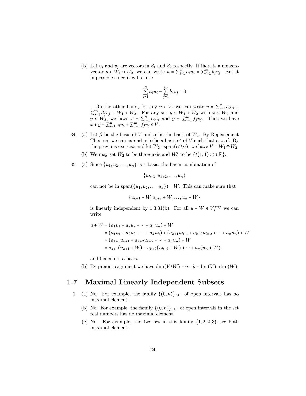 Solutions to Linear Algebra, Stephen H. Friedberg, Fourth Edition ...