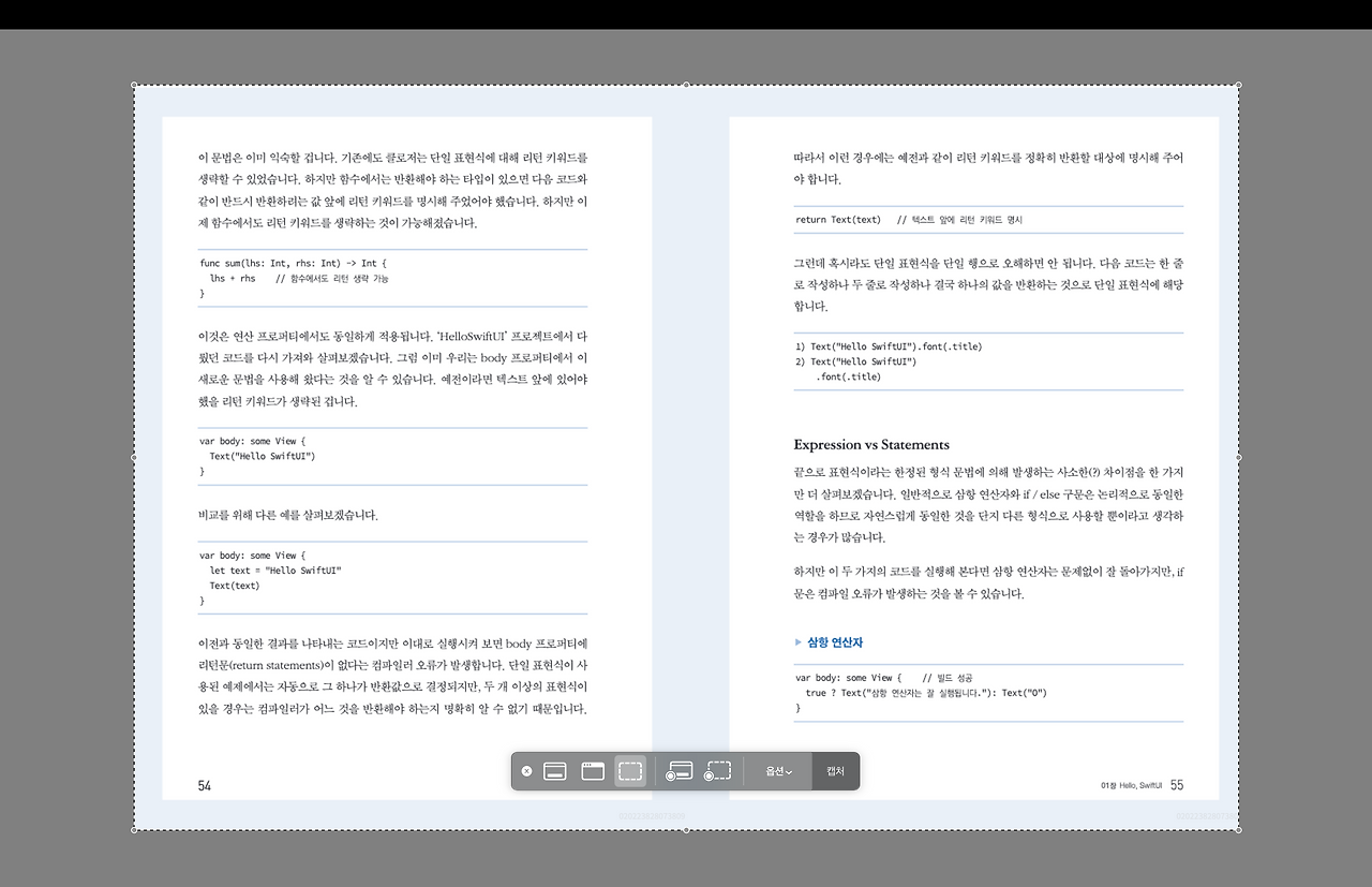 맥북 기초 교보문고 Ebook 파일을 Pdf로 생성하기