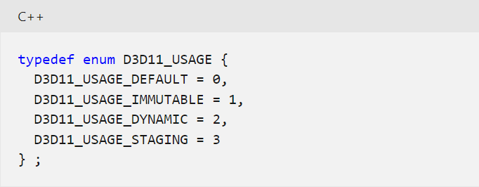 [DX] Constant Buffer, Buffer DESC (Usage)