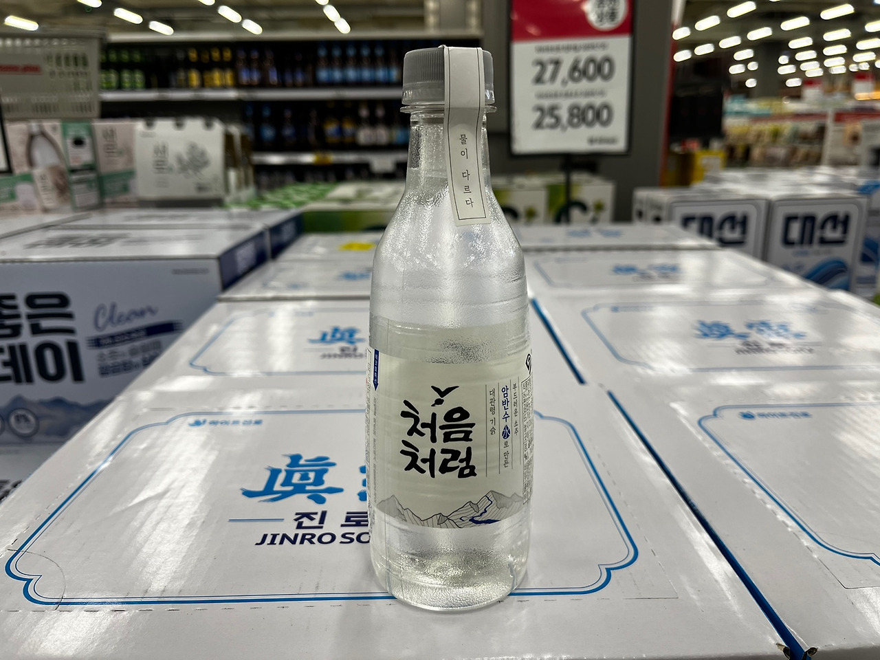 대형마트 소주 400ml 페트병 한 박스 가격 용량 도수 종류 판매 안내 처음처럼 진로 참이슬 좋은데이 대선