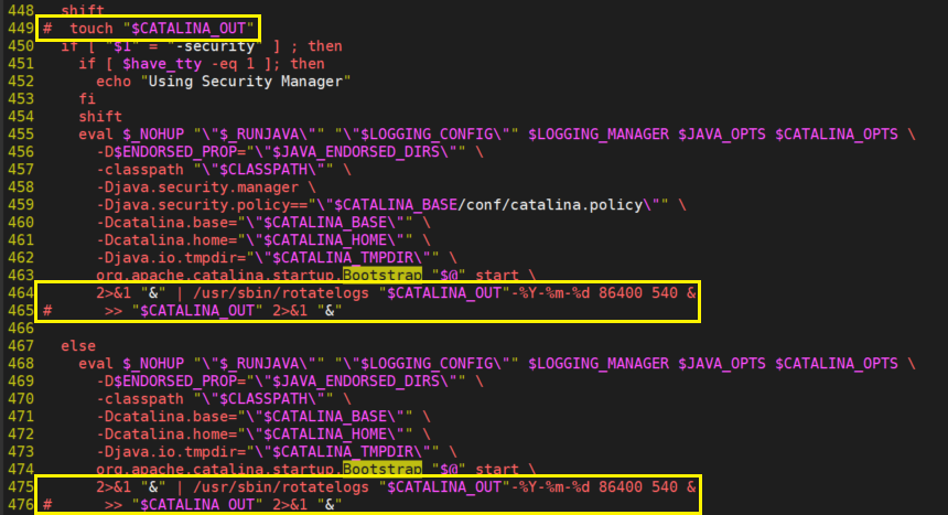 tomcat catalina.out 날짜별 생성