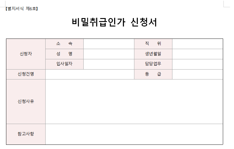 회사 보안 규정 및 양식비밀유지서약서 보안계약서비밀취급인가 등 효력 및 작성방법 무료 다운로드