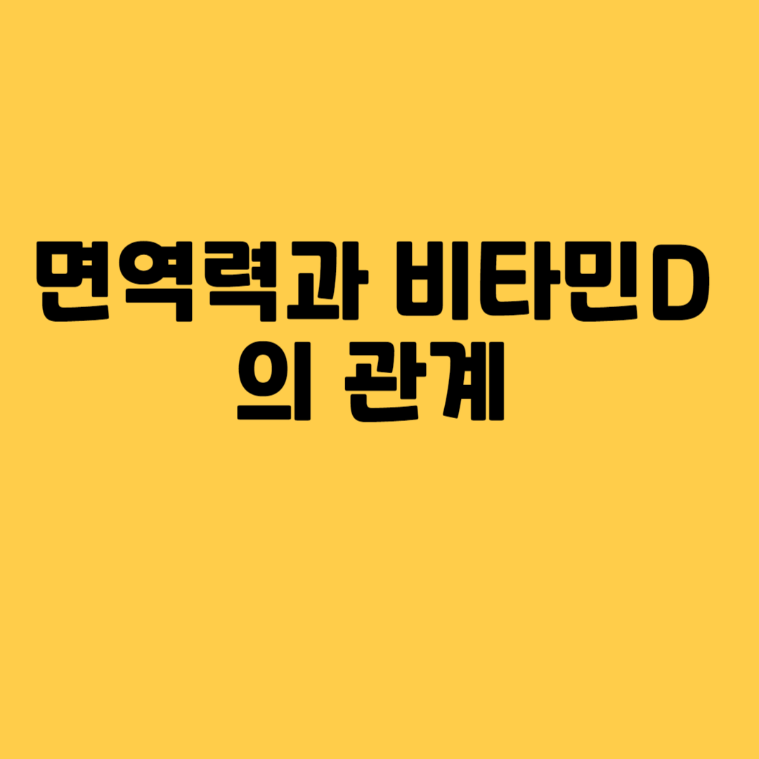 면역력 강화에 도움되는 비타민d 종류와 효능
