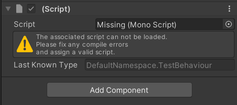 [Unity] MissingScriptType