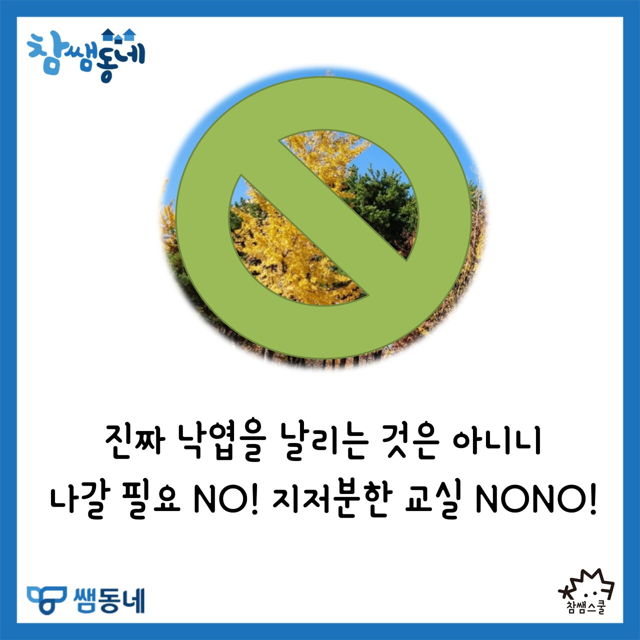 참쌤동네 가을 낙엽 불어 날리기 놀기 🍁🍂