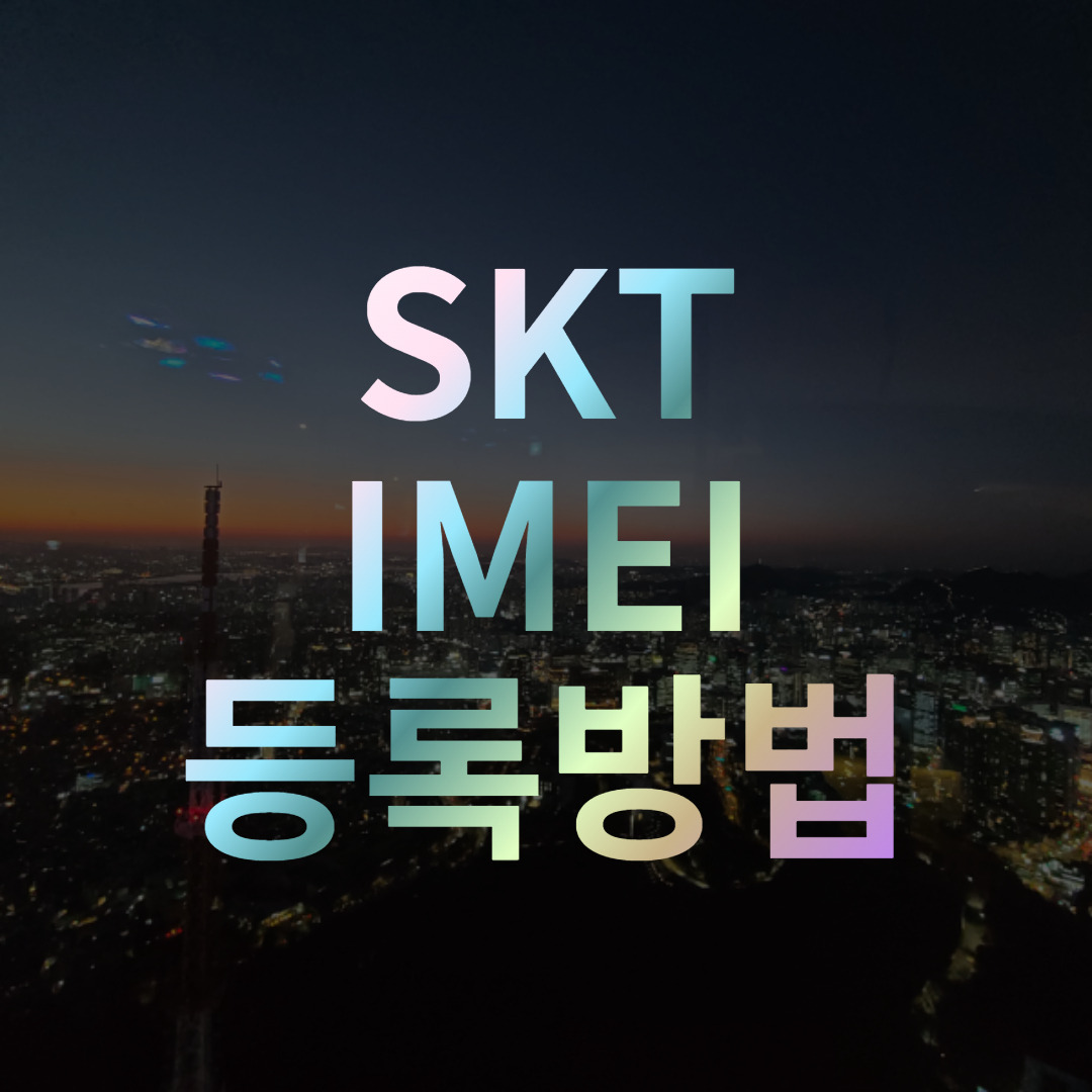 SKT IMEI 등록 방법 | SK텔레콤 IMEI 등록 절차