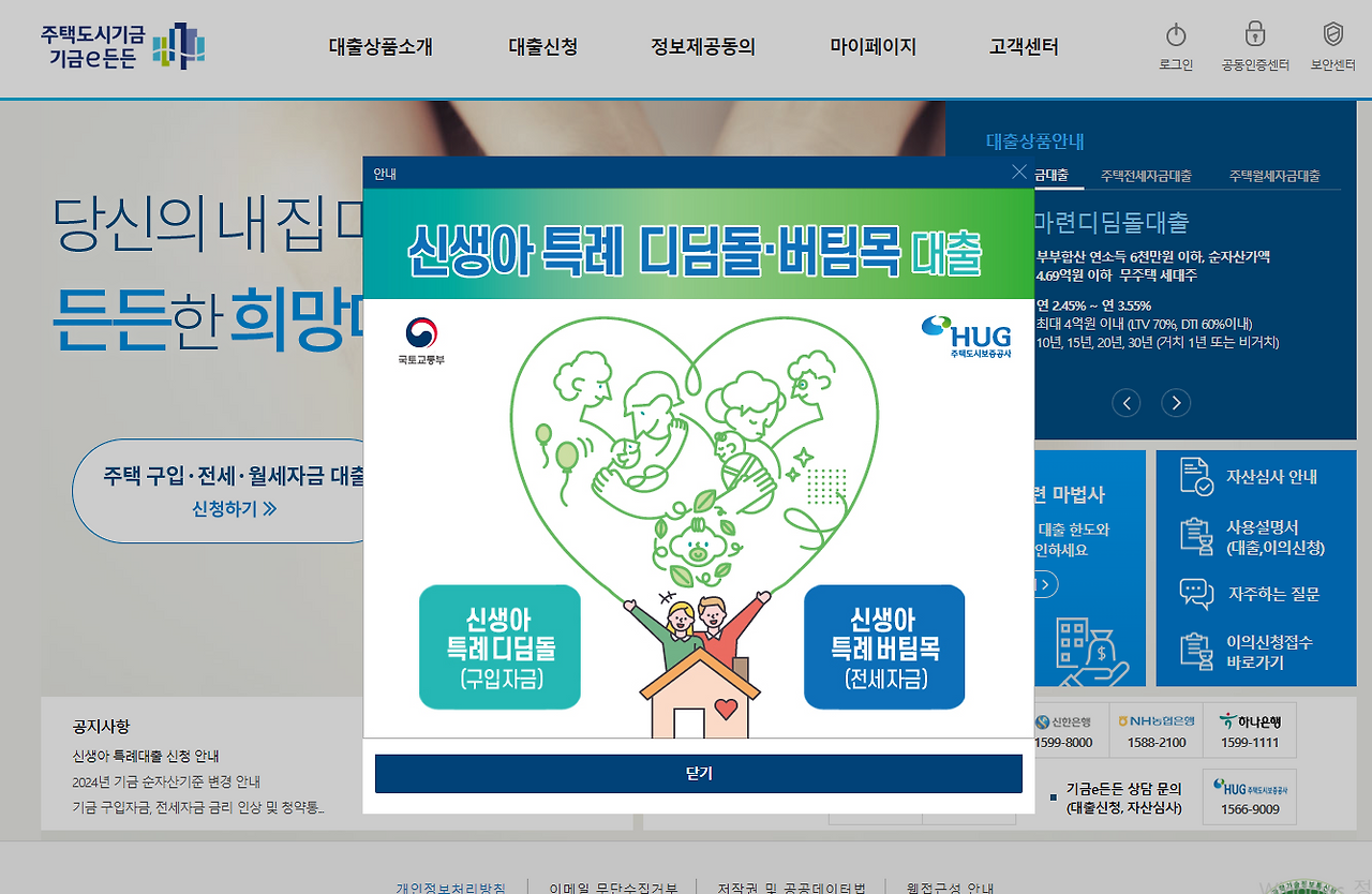 신생아 특례 대출 조건 신청방법